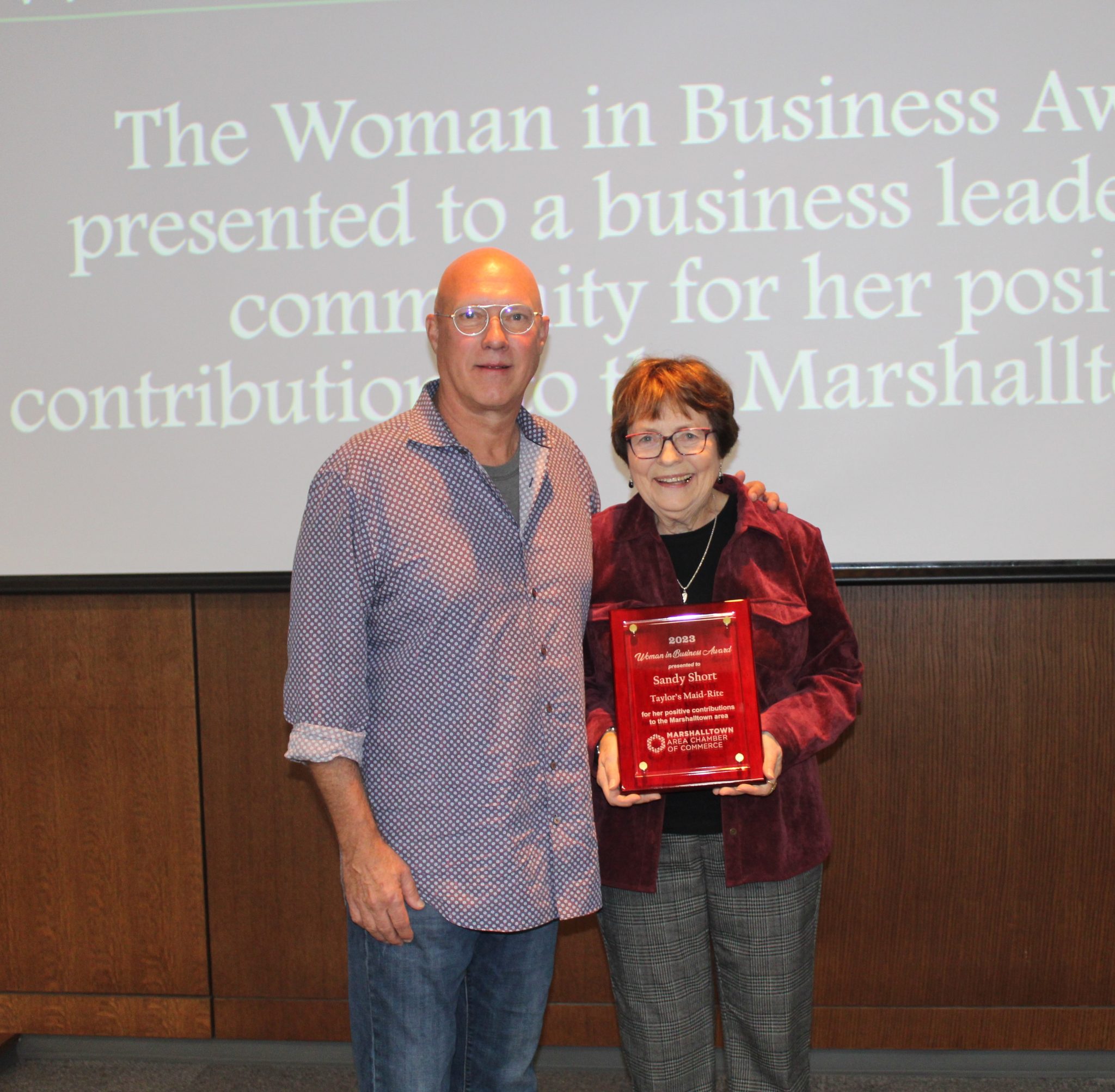 Sandy Short receives 2023 Woman in Business Award – Marshalltown Area ...